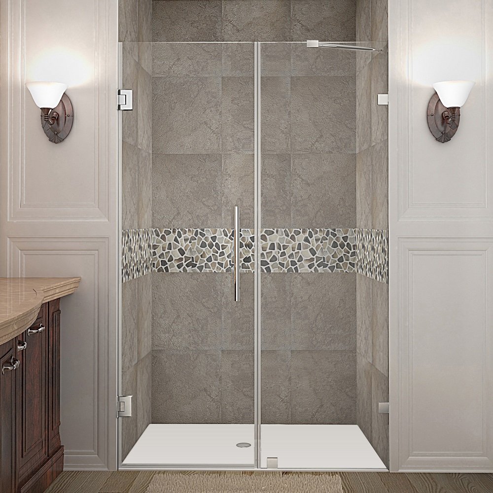 Nautis Completely Frameless Hinged Shower Door